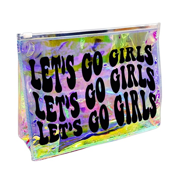 Bags | Lets Go Girls Holographic Cosmetic Pouch | Poshmark
